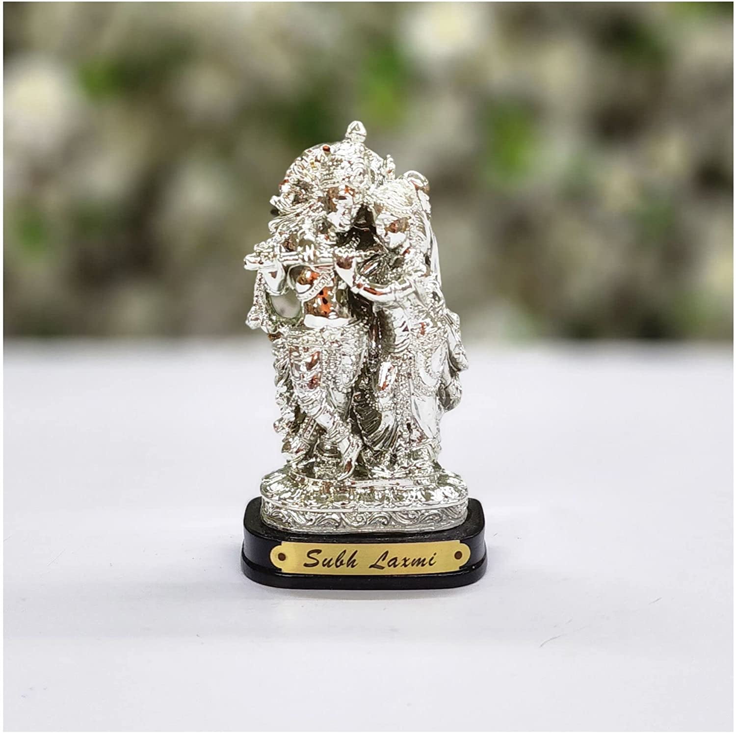 silver Plated Radha Krishna Statue Small Radhe Nepal | Ubuy