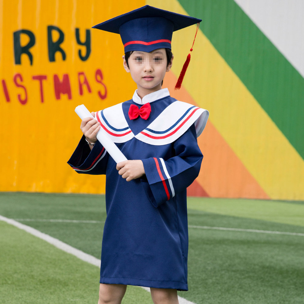 Buy OUNONA Kids Graduation Gown Doctoral Certificate Sets School ...