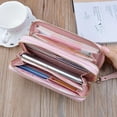 Everso Women Leather Double Zipper Wallet Ladies Wallet Purse Wallet ...