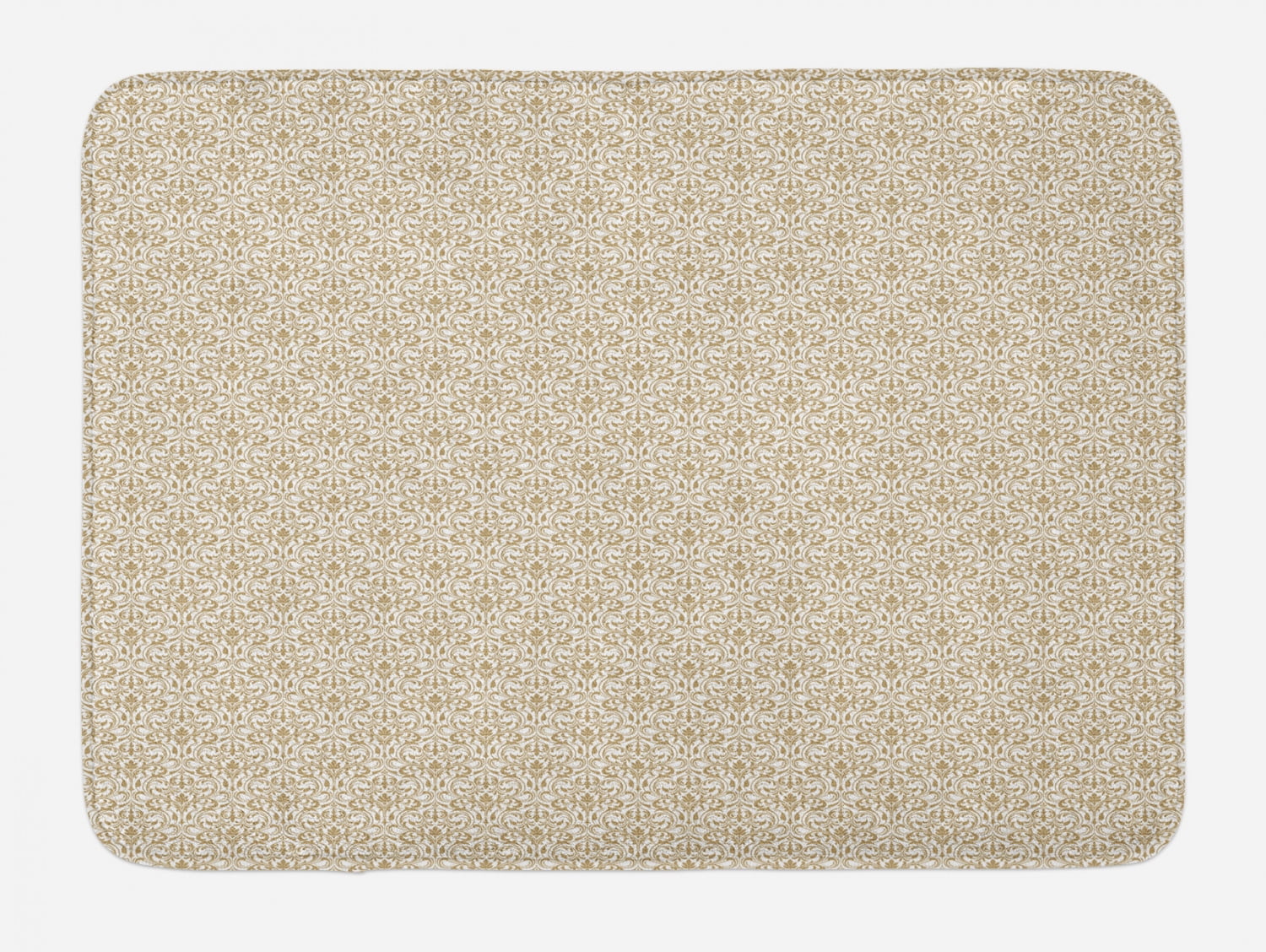 Baroque Bath Mat, Floral Pattern Medieval Style Vintage Royal Like ...
