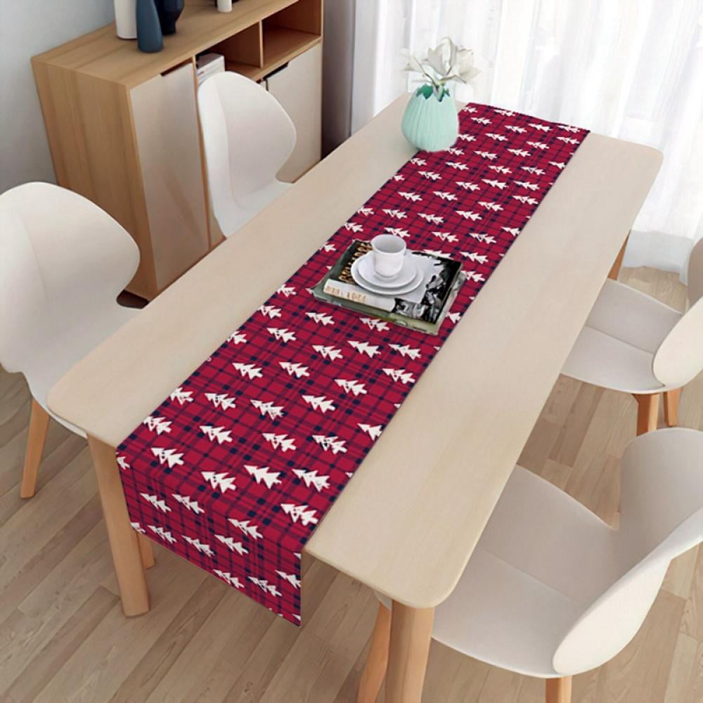 Xmarks Table Runner 13X59inch for Winter Table Runner Christmas Tree ...