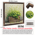 2D Flat, 1pc Modern Botanical Wall Pediment - Framed Artificial Wood ...