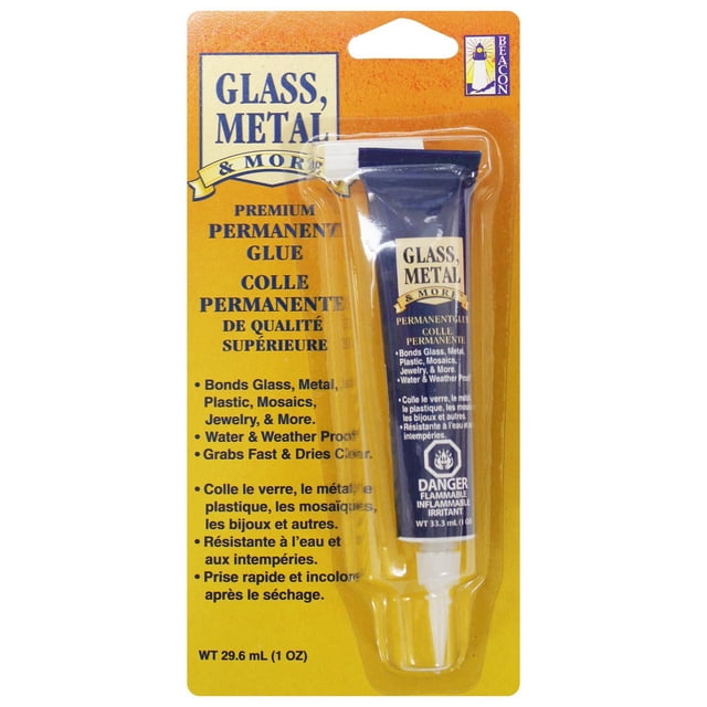 BEACON Glass, Metal & More Premium Permanent Glue - 30 mL (1 oz ...