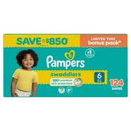 Pampers Swaddlers Hypoallergenic Diapers, Size 2 (12-18 Pounds), 180 ...