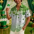 Ceisia Men's St. Patrick's Day Clover Print Short Sleeve Button-Down ...