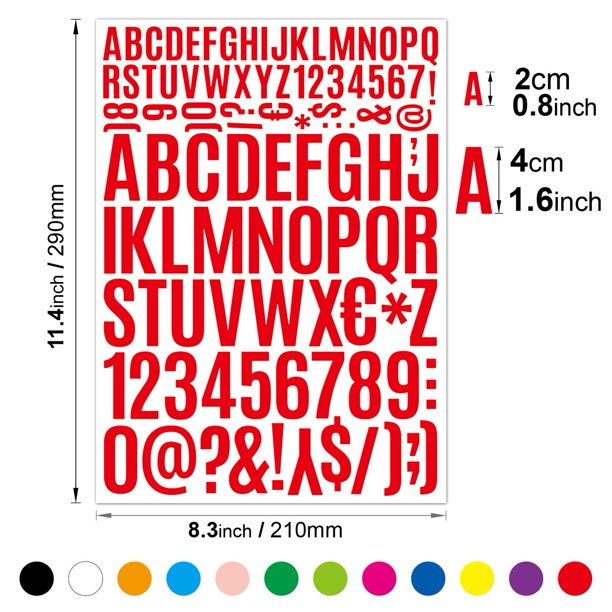 Fusipu Vibrant Design Stickers Alphabet Stickers Vibrant Design Precise ...