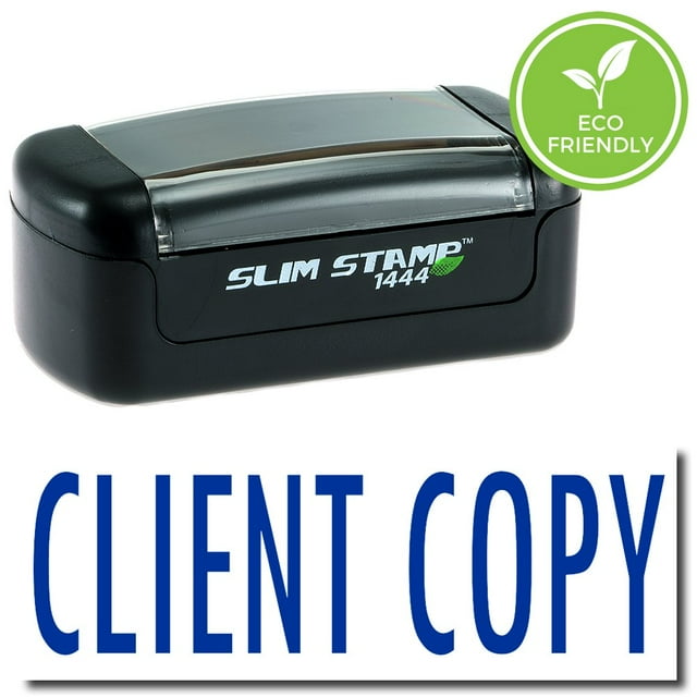 Slim Pre-Inked Client Copy Stamp with Black Ink - Walmart.com