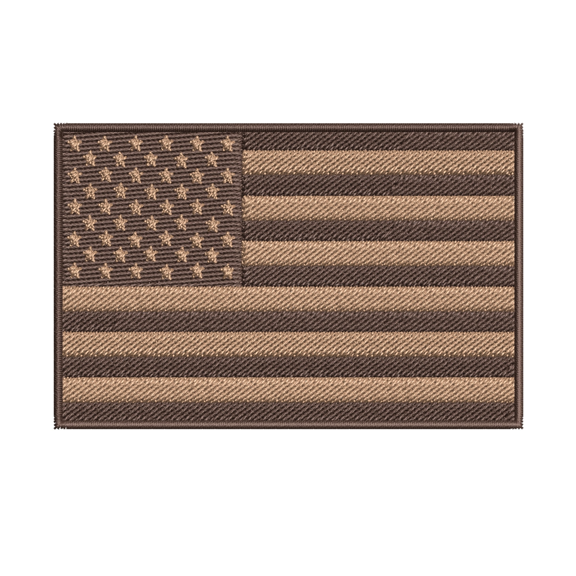American Flag Iron-on Embroidered Patch Brown Tan - Walmart.com