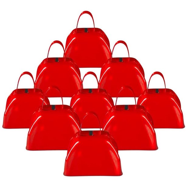ArtCreativity 3 inch Red Cowbell Noisemakers Party, Pack of 12 ...