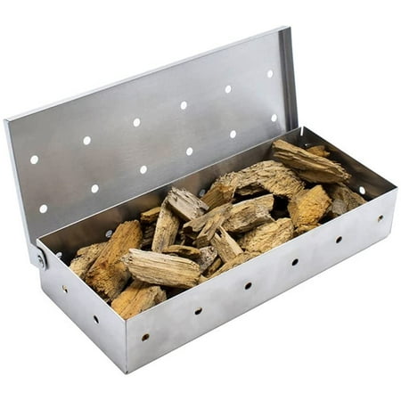 SICED Stainless Steel BBQ Smoker Box, Smoker Box with Hinged Lid ...
