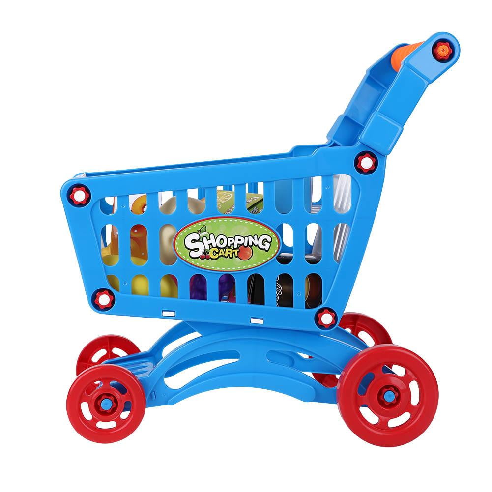 Spptty Kids Shopping Cart Toy Children Pretend Role Play Food Fruits ...