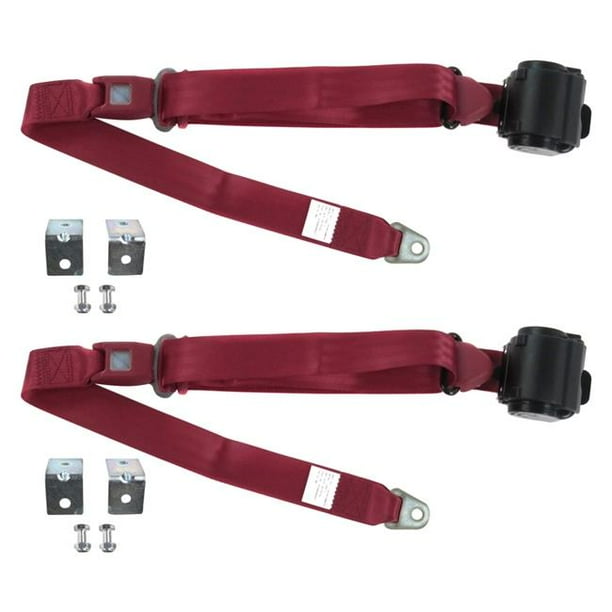 Burgandy Retractable Bucket Seat Belt Kit for 1955-1959 Chevy Truck ...