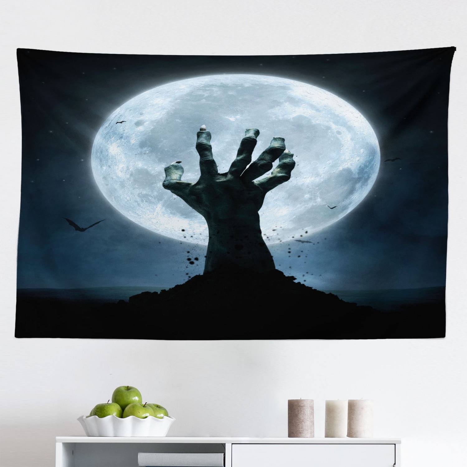 Halloween Tapestry, Spooky Concept with Scary Old Celtic Harvest in ...
