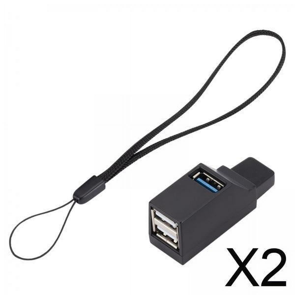 2xUSB Hub Splitter 3 Puertos Mini USB Hub De Alta Velocidad Para ...
