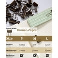 Assorted Binder Clips 0.75/1/1.25in 25-Pack - Bronze Tone Clips for ...