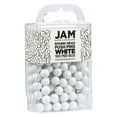 JAM Paper Colorful Push Pins, Round Head Map Thumb Tacks, White, 100 ...