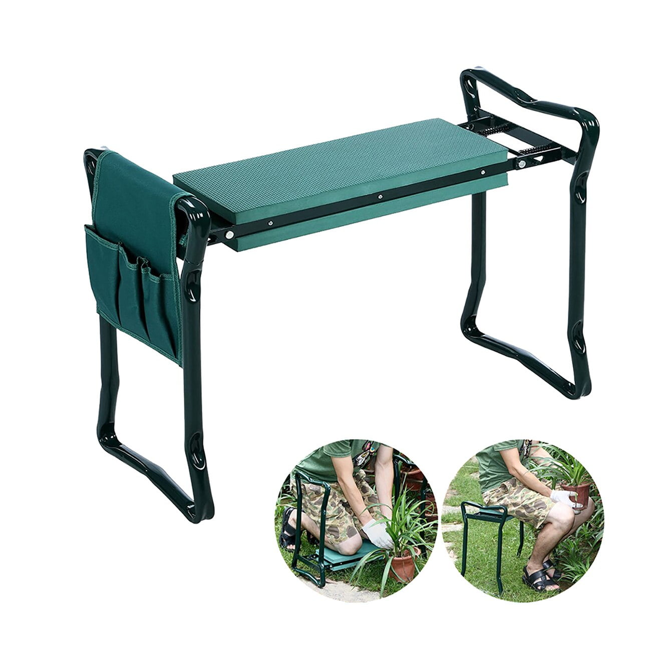Garden Kneeler and Seat - Heavy Duty Folding Stool for Gardening ...