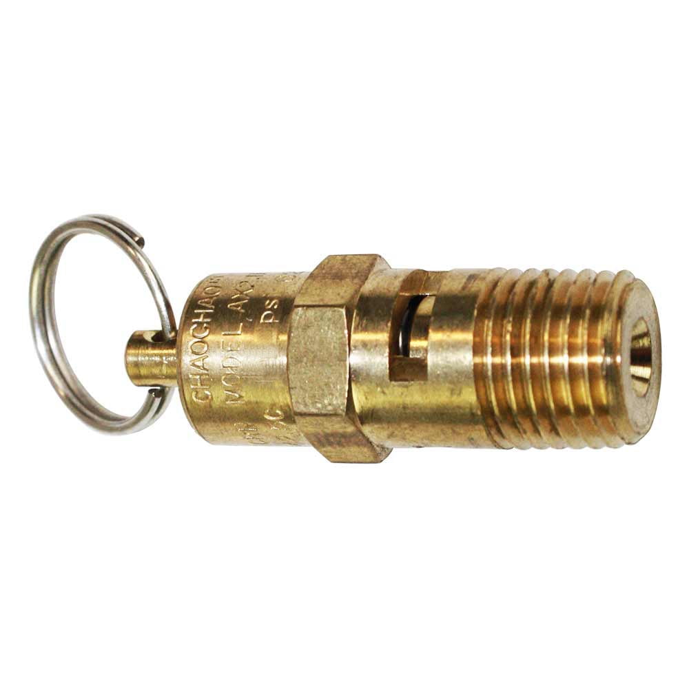 Interstate Pneumatics V140-4 ASME Brass Safety Valve w/pull Ring - 140 ...