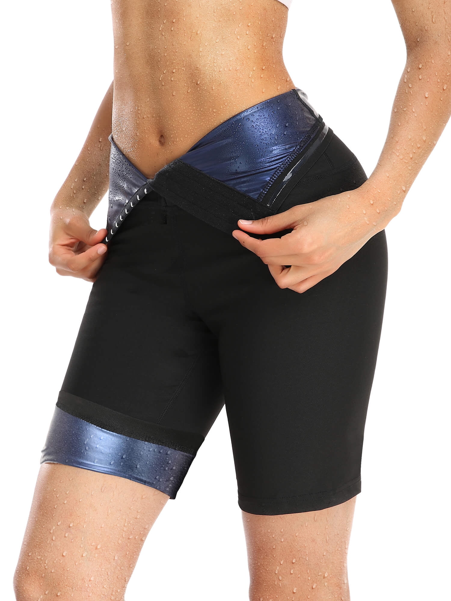 Vaslanda High Waist Sauna Shorts for Women Weight Loss Slimming ...