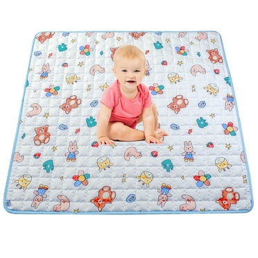 Lush Dcor Baby Square With Border Play Mat Ivory Single 36X36 - Walmart.com