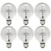 GE 25-Watt G25 Globe Light Bulb, Crystal Clear, Medium Base, Round ...
