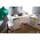 South Shore Crea Sewing Craft Table on Wheels, White - Walmart.com