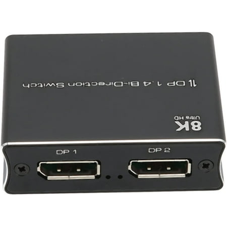 8K DisplayPort Switch DisplayPort Splitter, 32.4Gbps DP 1.4 Splitter 1 in 2 Out Or 2 in 1 Out ...