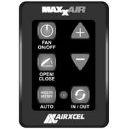 MAXXAIR MaxxFan Deluxe RV Vent Fan with Remote Control, Smoke Grey Lid ...