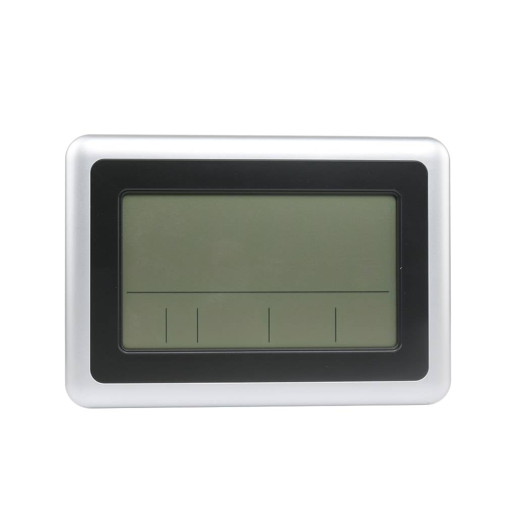 LCD Digital Large Wall Clock Thermometer Desk Calendar Time Alarm ...