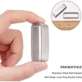 2pc 304 Stainless Steel Belt Keeper Belt Strap Loop Ring Buckle Parts ...