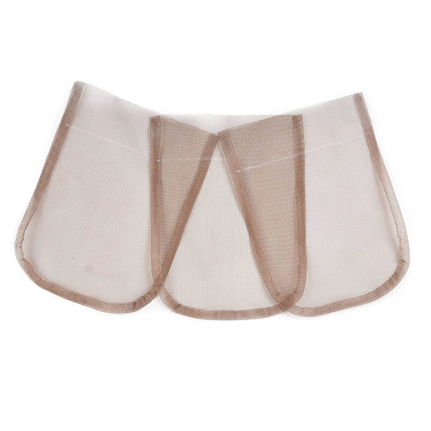 3PCS Swiss Lace Net Material Lace Closure Base 4x4inch Dark Brown Color ...