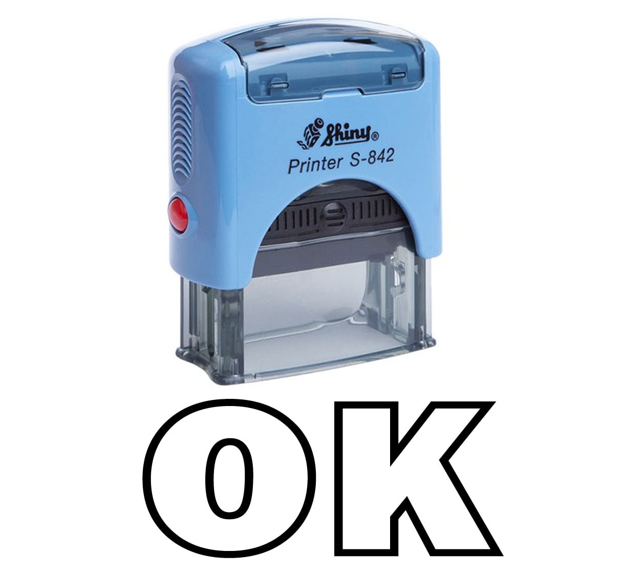 OK Self Inking Rubber Stamp Office Stationary Custom Shiny Stamp ...