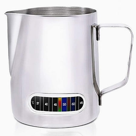 Milk Frothing Pitchers with Integrated Thermometer,Latte Art Jug ...