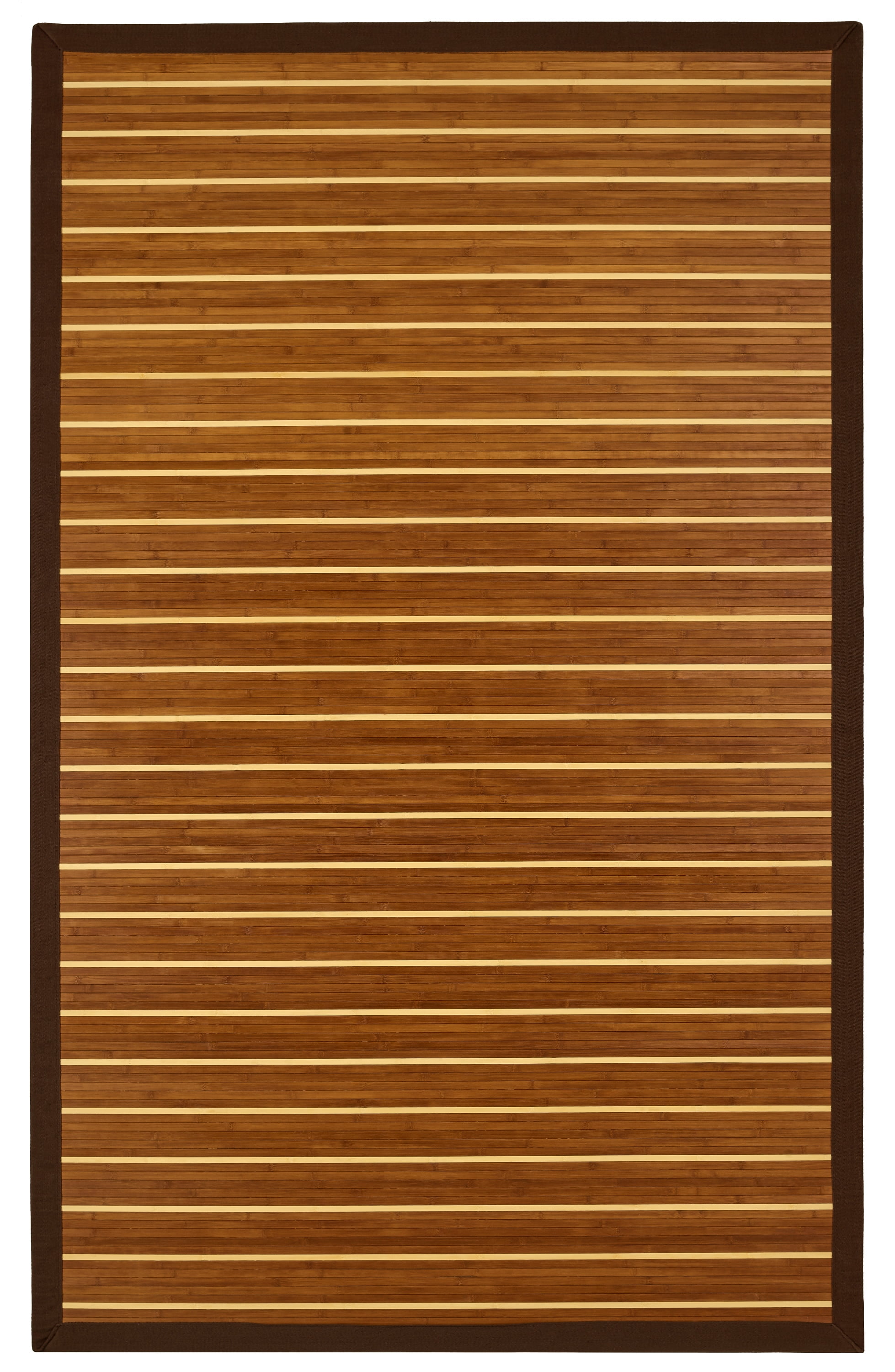 Anji Mountain Premier Brown Border Bamboo Rug (2' x 3') - Walmart.com