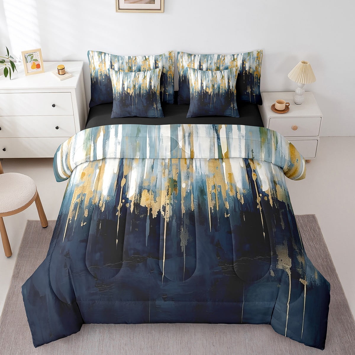 Click here for Yst Modern Graffiti Bedding Full Size 7-Piece Grad... prices