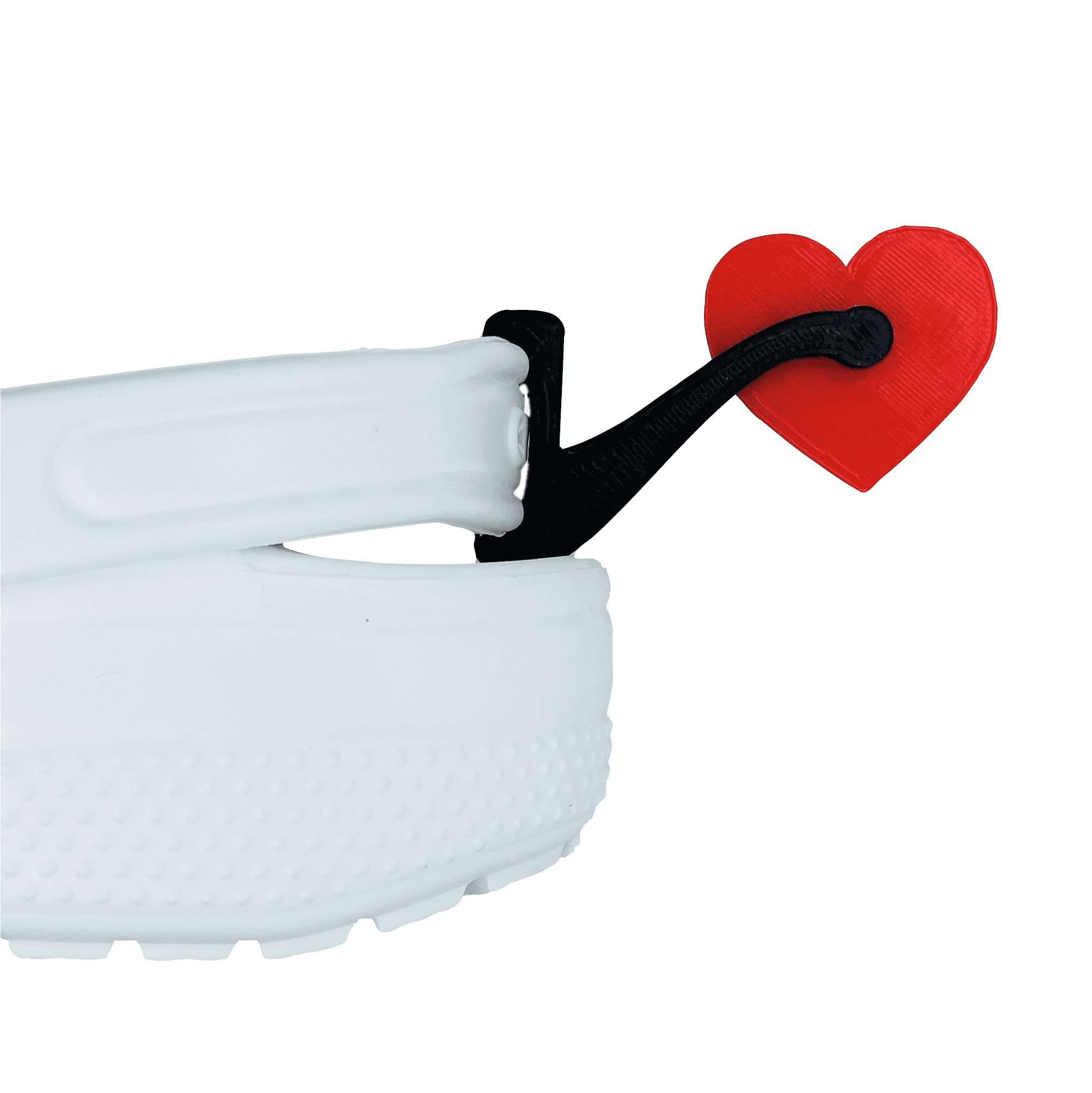 ShoeTails Mini Spinning Spurs Black with Red Heart for Crocs* (1 Pair ...