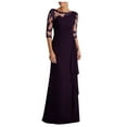 Yourumao Mother Of The Bride Dresses With Sleeves Long Formal Evening Dresses Lace Appliques