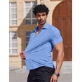 COOFANDY Men' Untucked Dress Shirts Short Sleeve Stretch Wrinkle Free ...