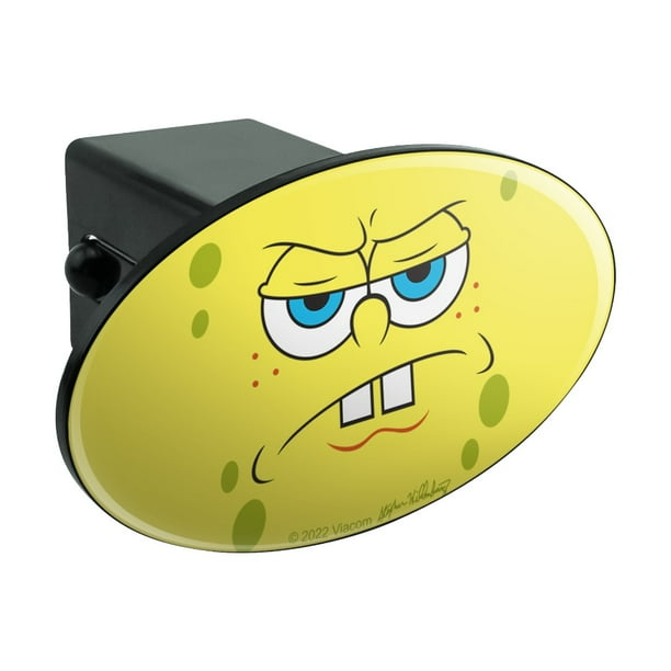 SpongeBob Angry Face Oval Tow Trailer Hitch Cover Plug Insert - Walmart.com