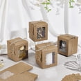 50Pcs Folding Kraft Paper Candle Storage Boxes with Visible Window ...