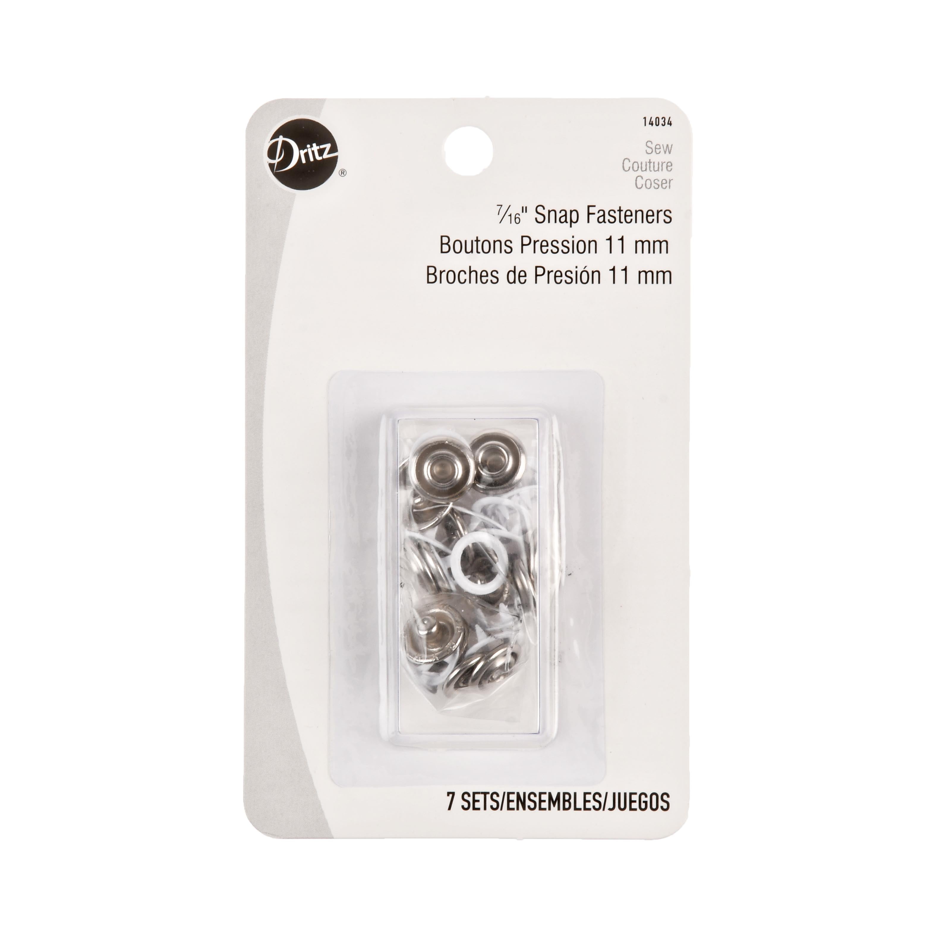 Dritz Snap Fasteners, 7 Count - Walmart.com