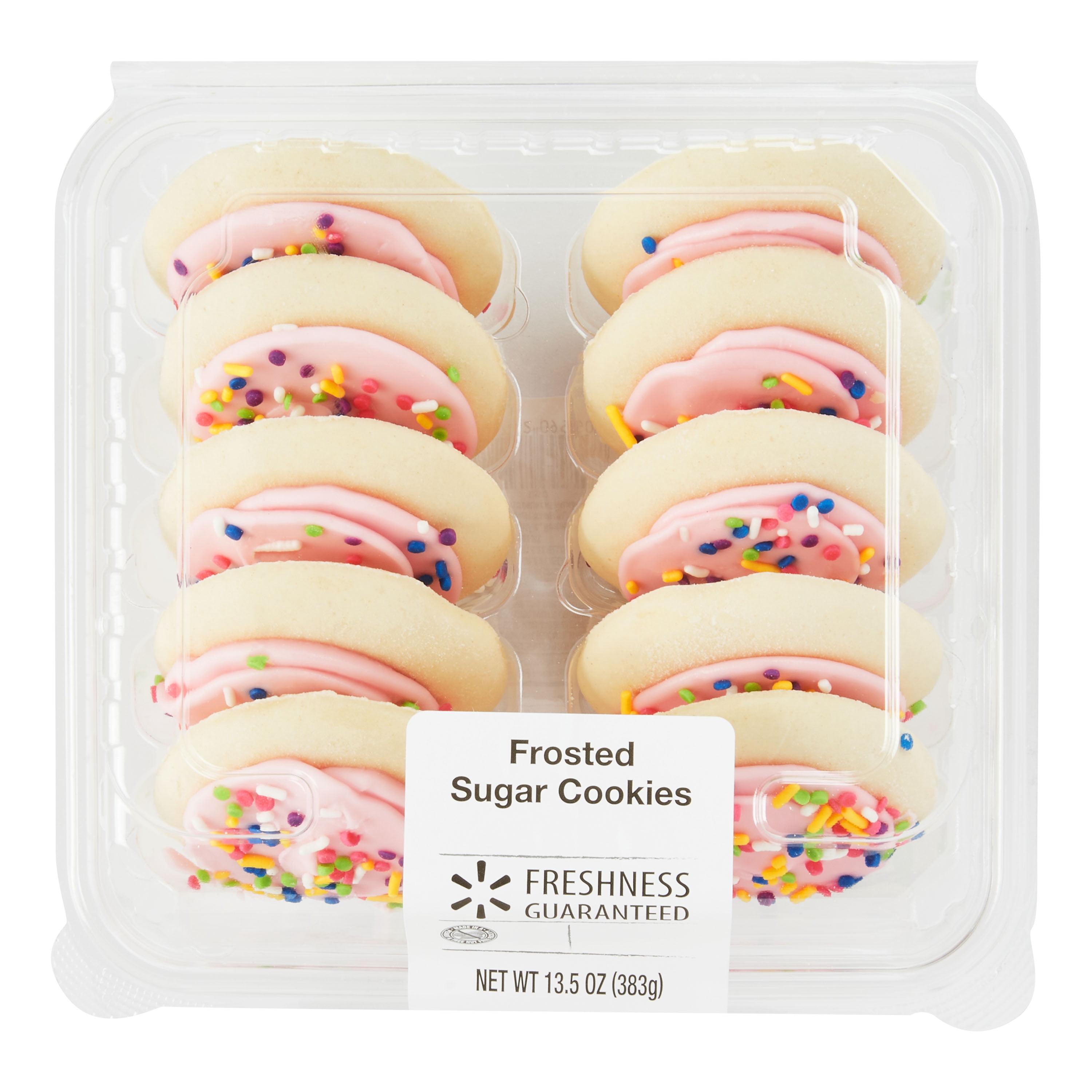 Freshness Guaranteed Frosted Sugar Cookies 13 5 Oz 10 Count Walmart