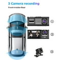 Dash Cam, 3 Channel Dash Cam, 1080P Dash Cam Front and Inside, HDR, G ...