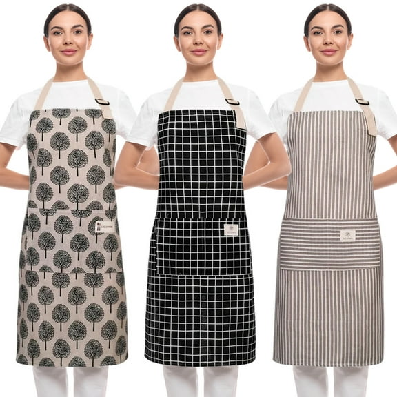 2 Pack Adjustable Bib Apron with Pockets - Stunning Horse Silhouette at Sunset Design Perfect ...