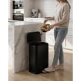 GIMMYFIVE 13.2 Gallon Fluted Stainless Steel Step Trash Can, Soft-Close ...