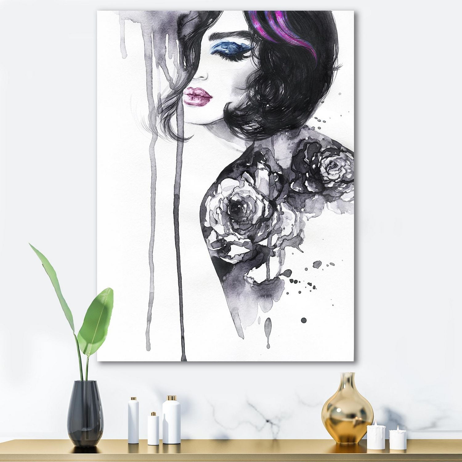 Click here for Designart Painting Female Portrait Canvas Wall Art... prices