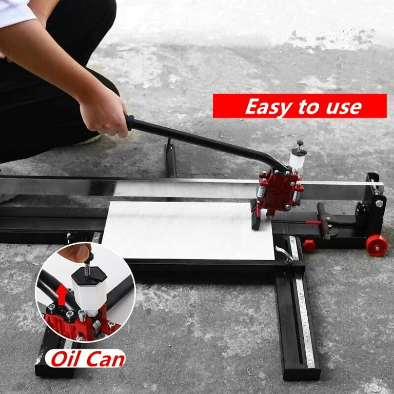 iMesheban Tile Cutter 31.5 Inch Manual Tile Cutter 1.4 Inch Tile Cutting Machine Ceramic Porcelain Tile Cutter with Light Guide All Steel Frame Tile