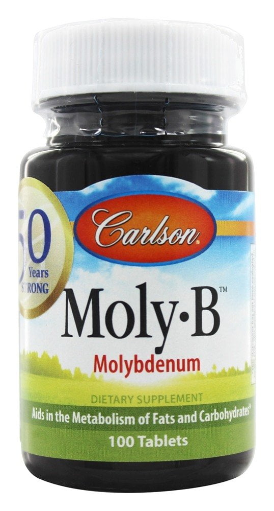 Carlson Labs - Moly-B Molybdenum 500 mcg. - 100 Tablets - Walmart.com