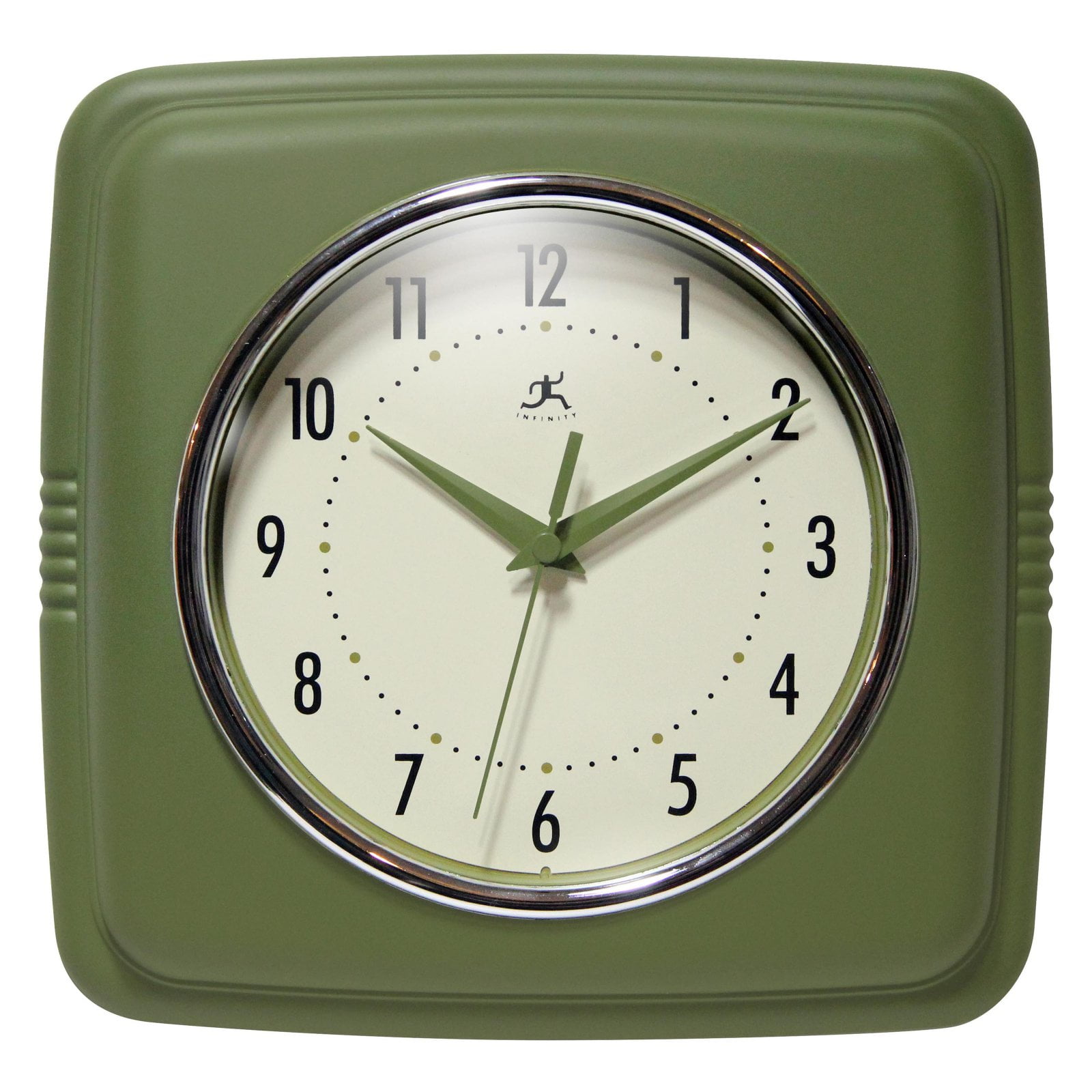 Infinity Instruments 9 Square Retro 9W x 9H in. Wall Clock - Walmart.com