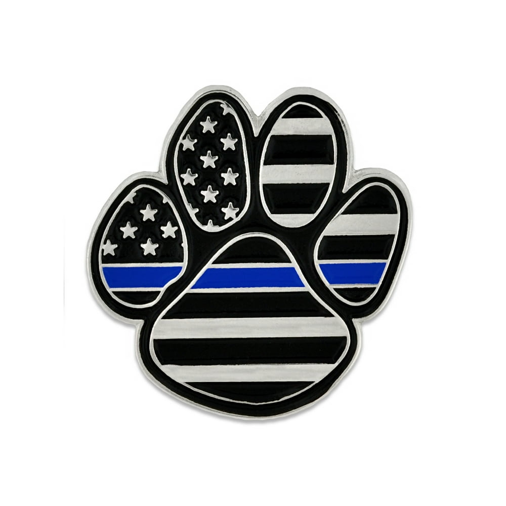 PinMart - PinMart's Law Enforcement Thin Blue Line K9 Police Dog Paw ...
